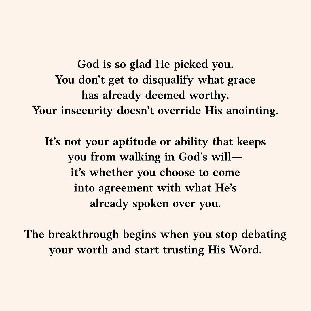 God is so glad He picked you. – Cleerely Stated