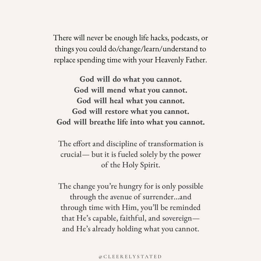 The greatest life hack will always be spending time with Jesus ...