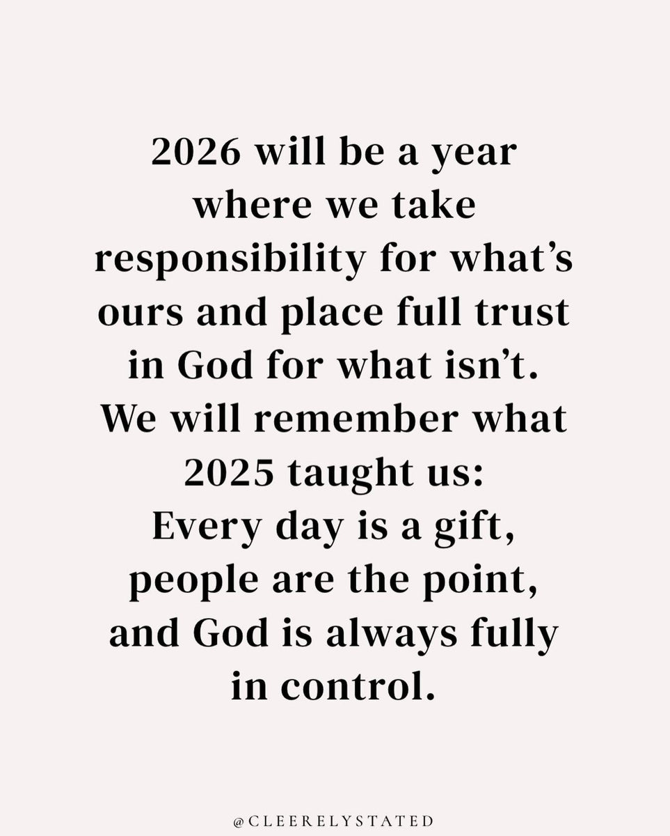 Here's to entering 2026 grounded. – Cleerely Stated