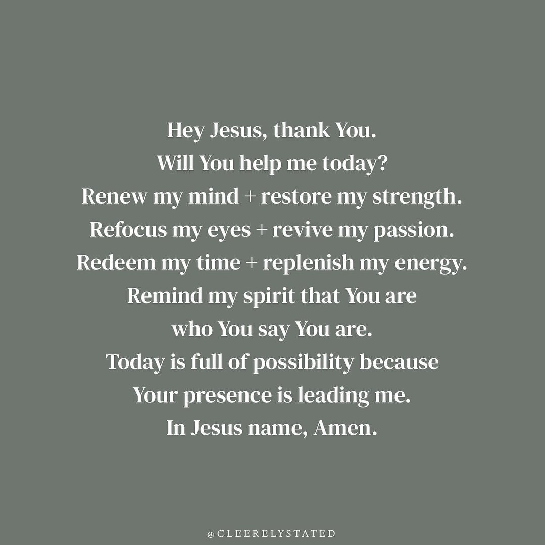 Hey Jesus, will You help me today? – Cleerely Stated
