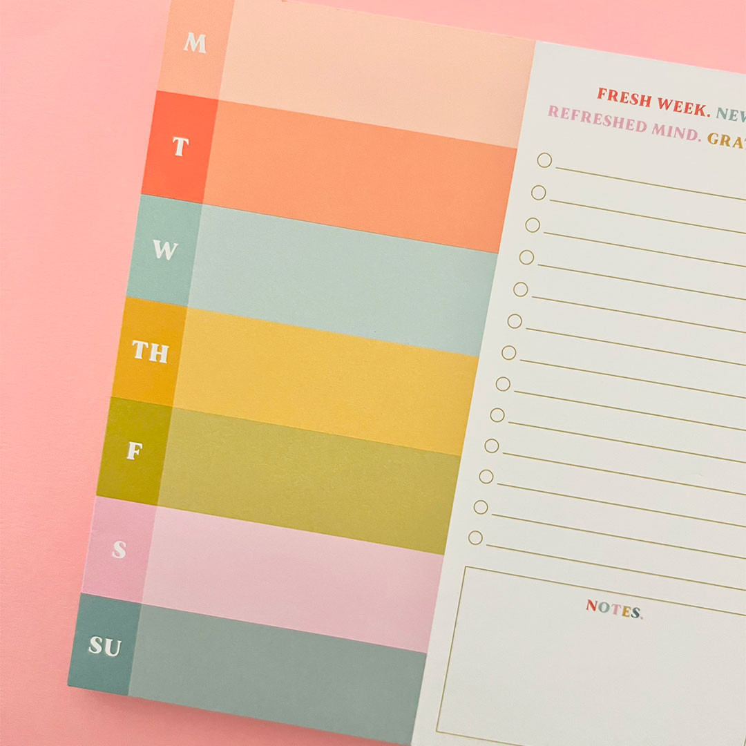 Fresh Week Planner Notepad – Cleerely Stated