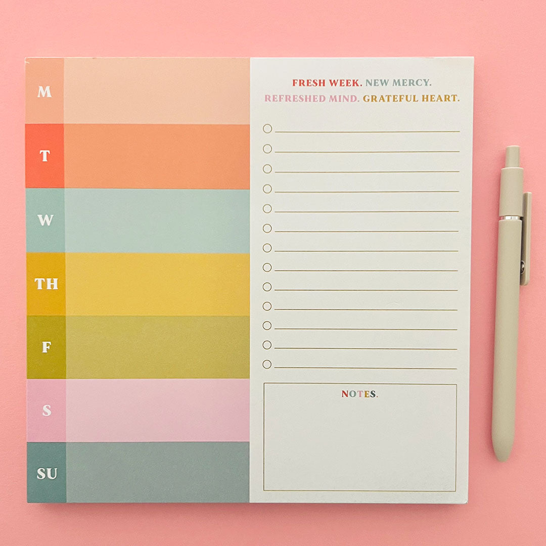 Fresh Week Planner Notepad – Cleerely Stated
